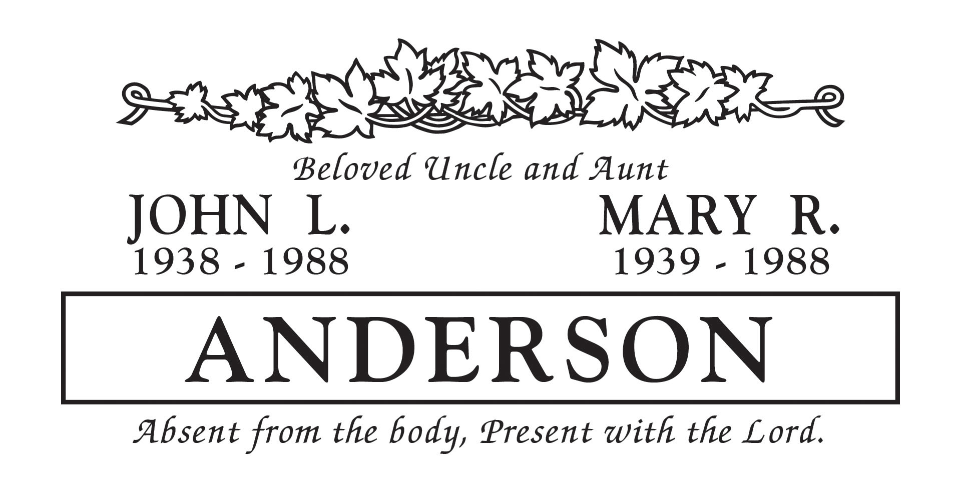 Headstone Border Design