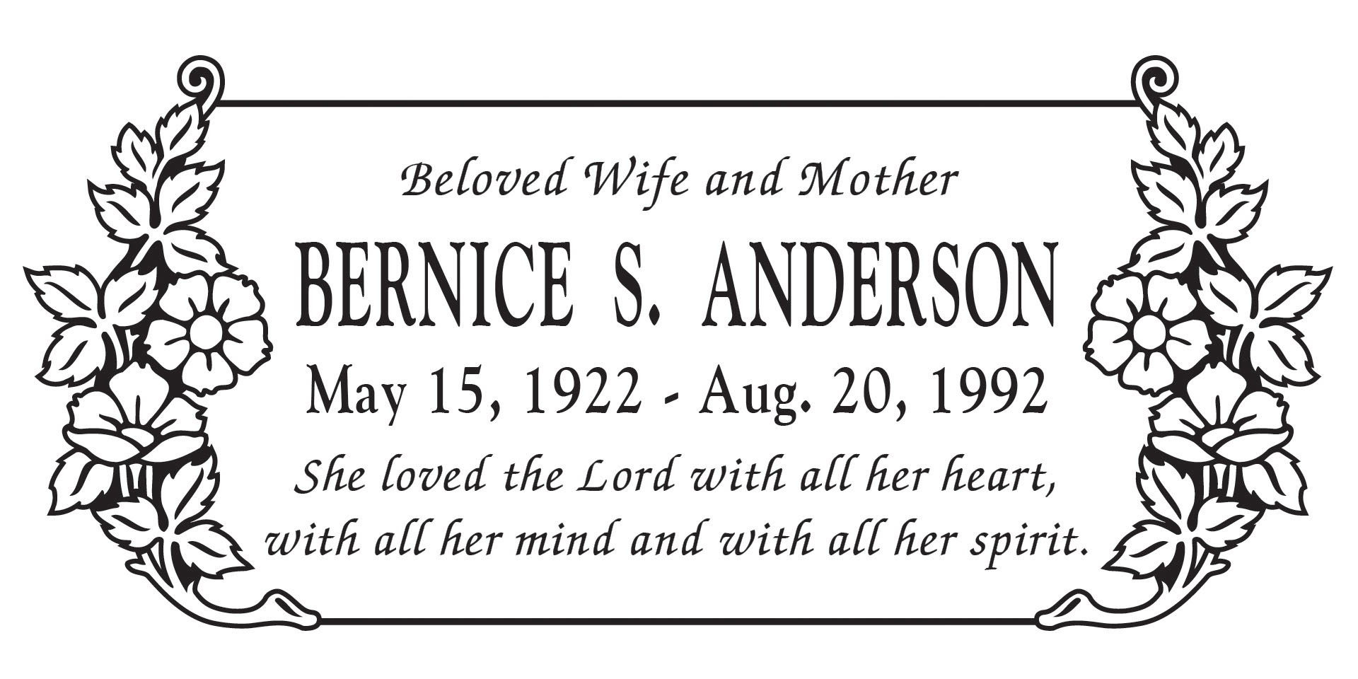 Headstone Border Design