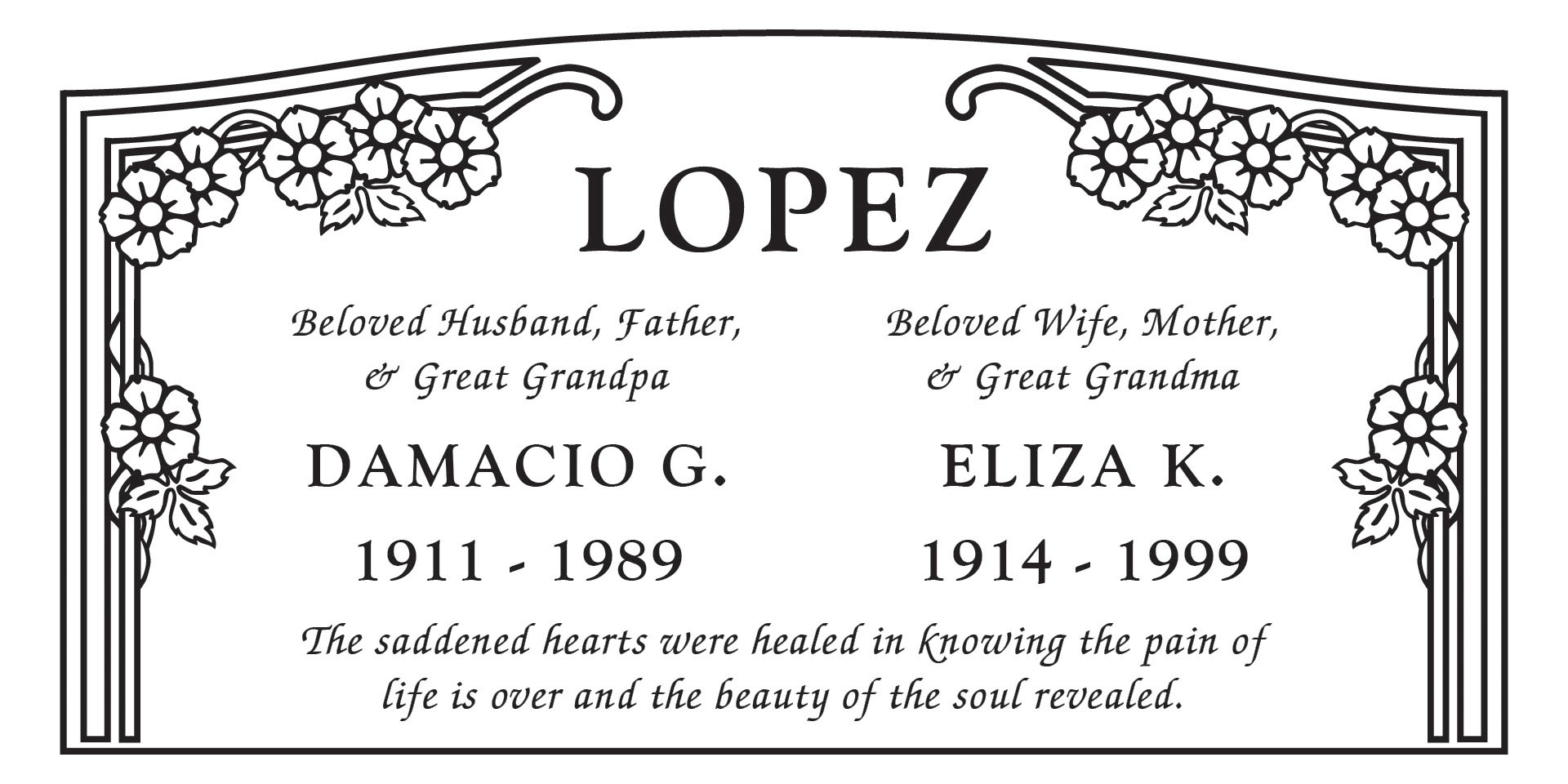 Headstone Border Design