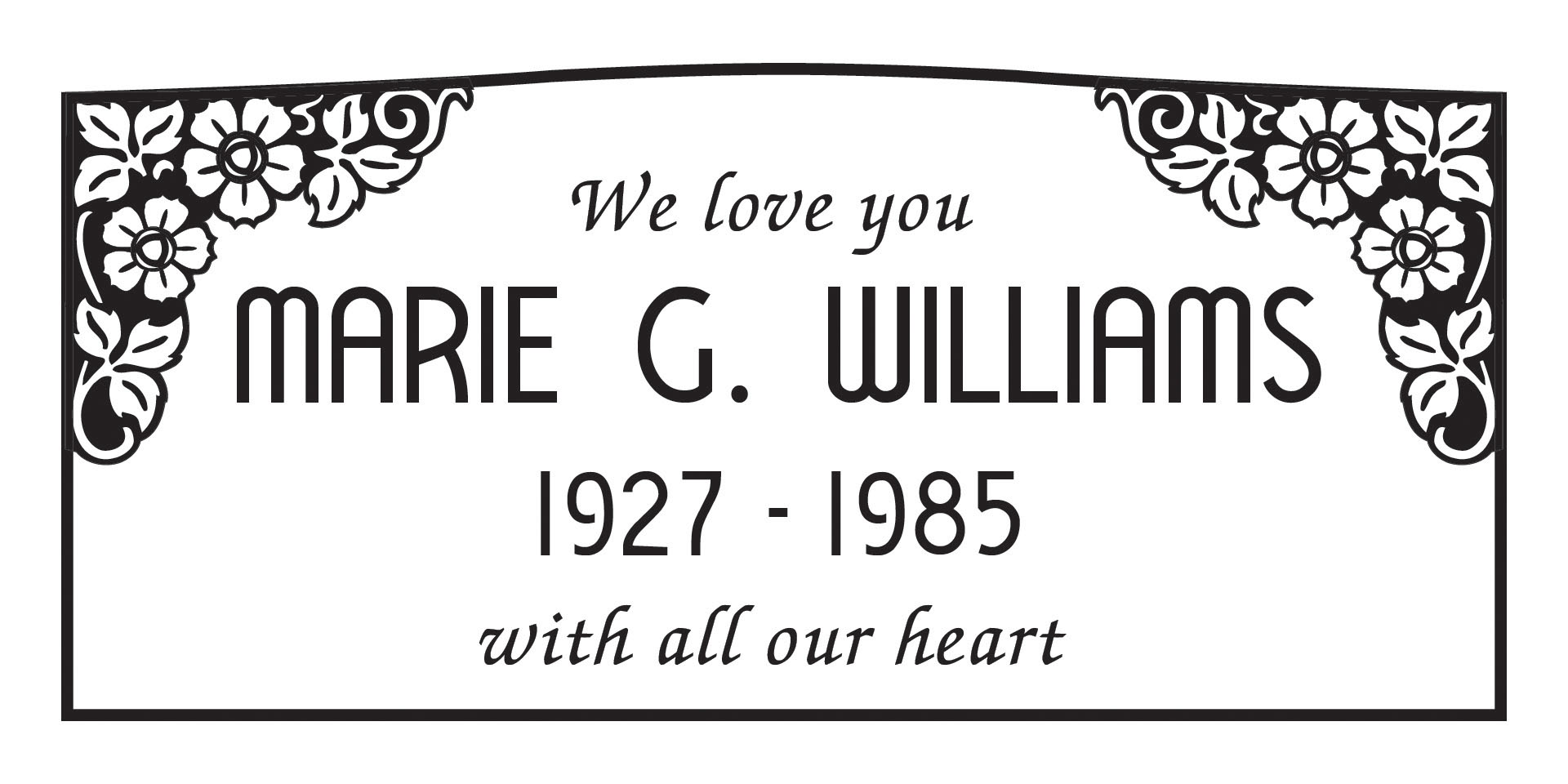 Headstone Border Design