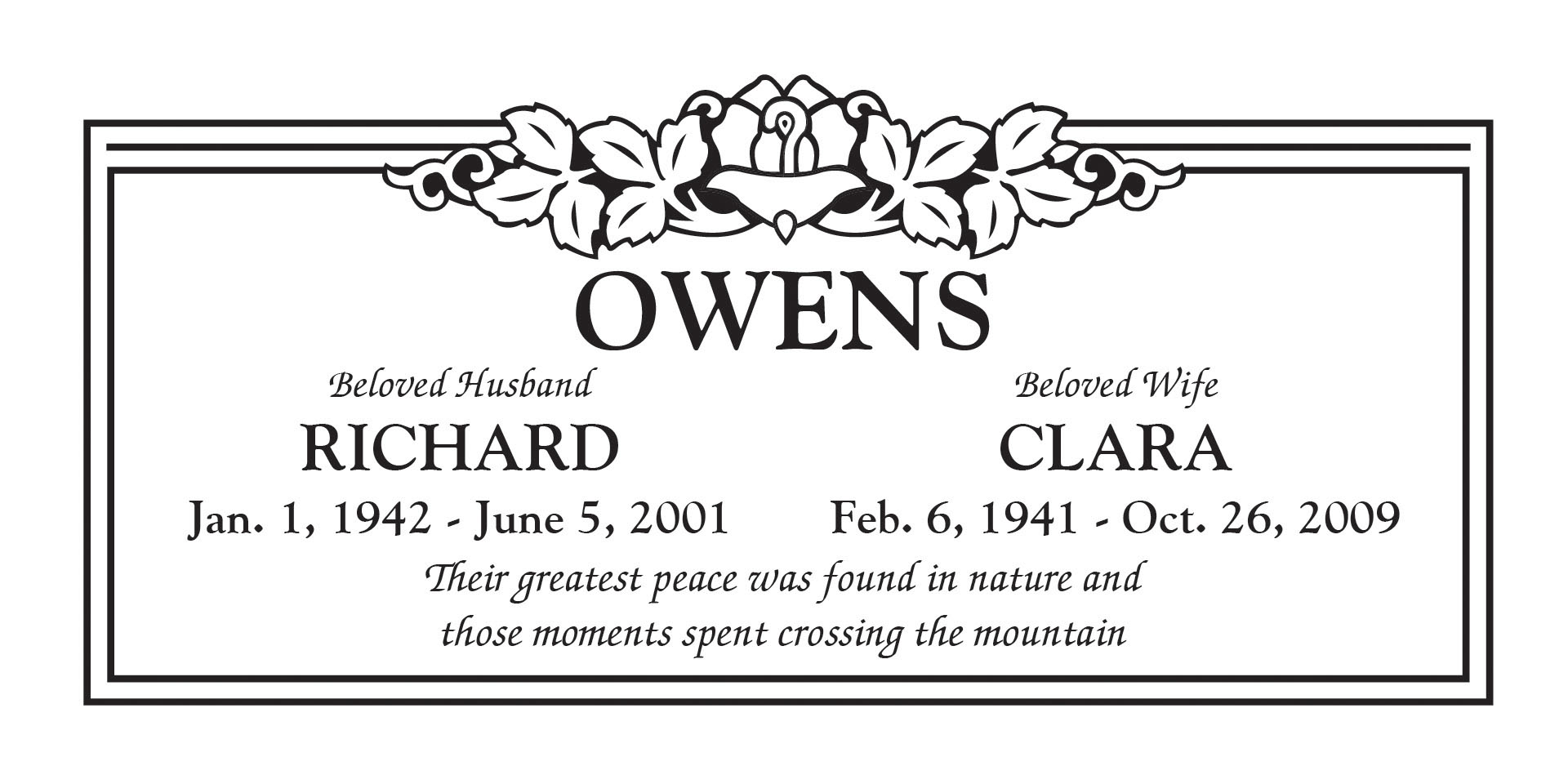 Headstone Border Design