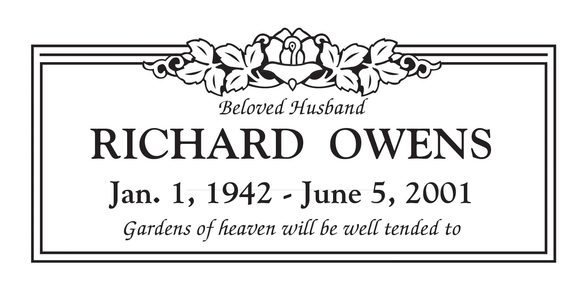 Headstone Border Design