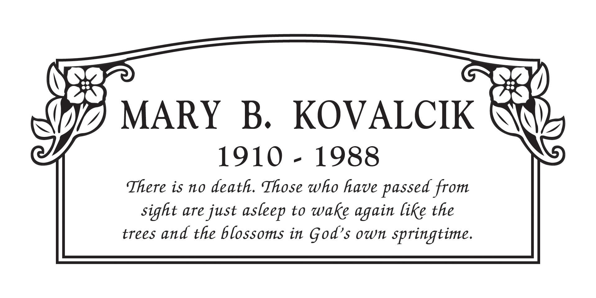 Headstone Border Design