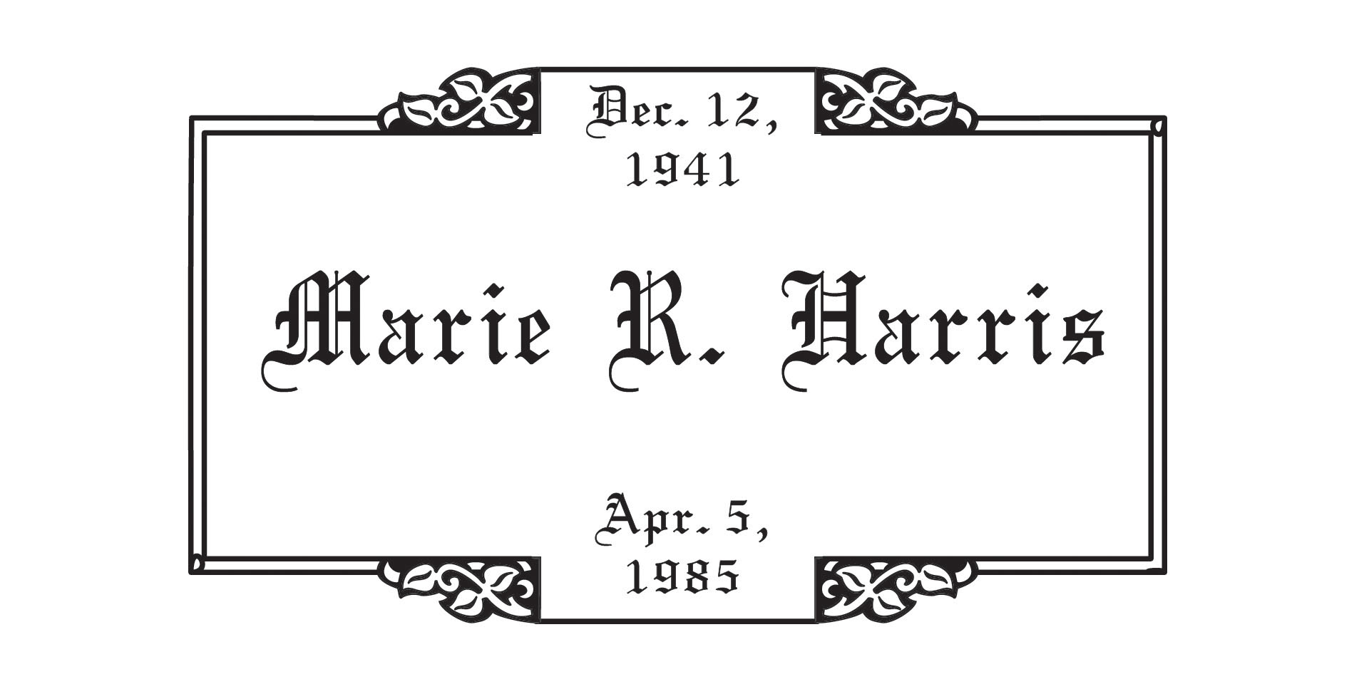 Headstone Border Design