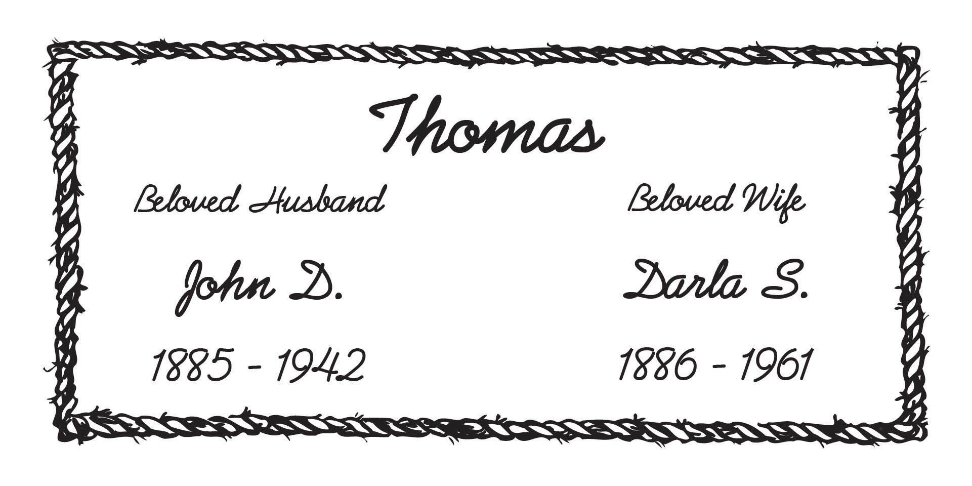 Headstone Border Design