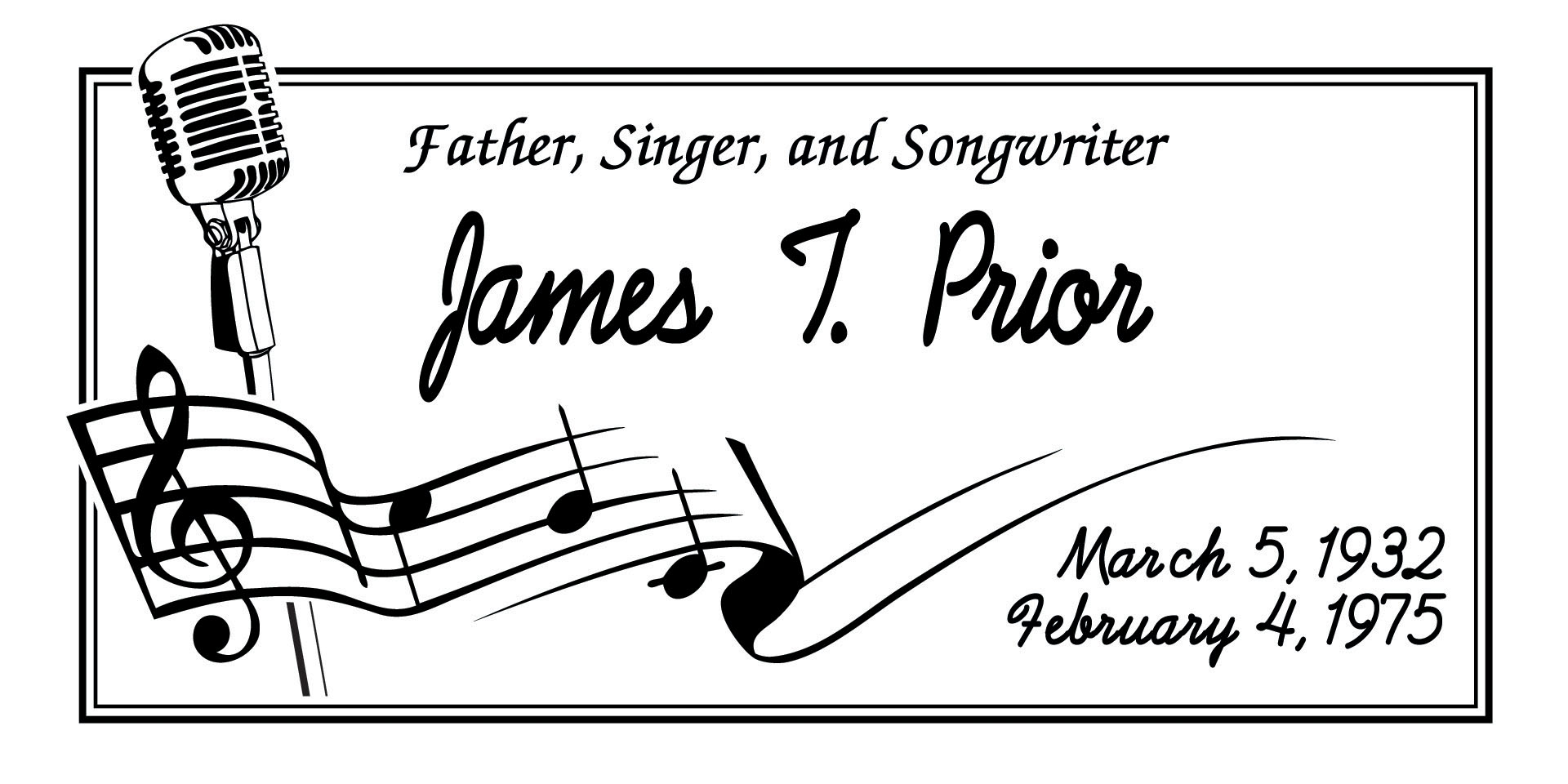 Headstone Musical Design