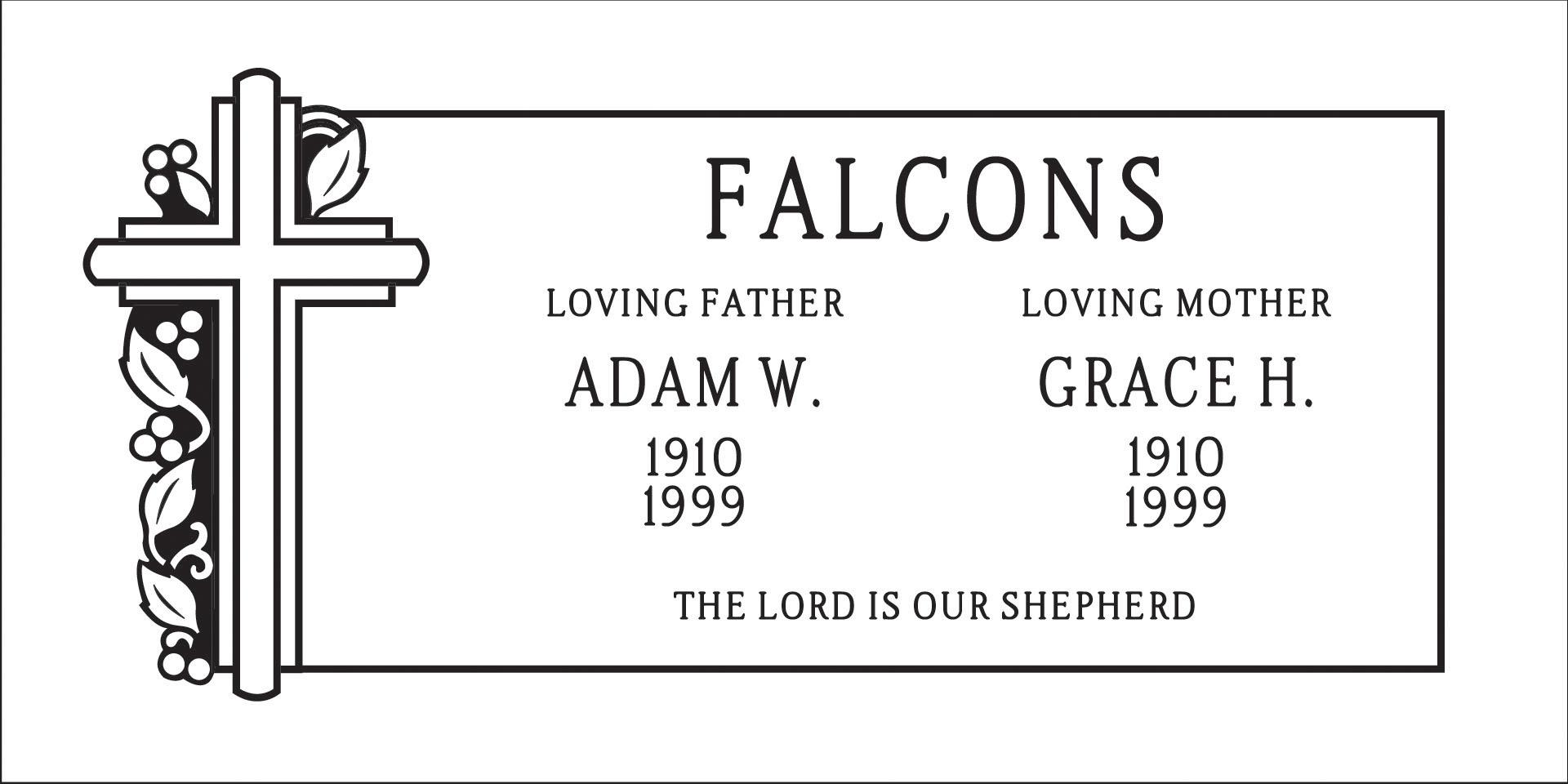 Headstone Cross Design