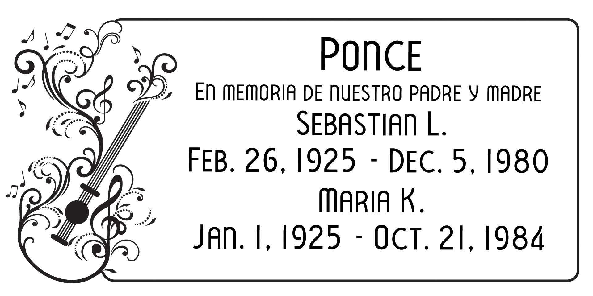 Headstone Musical Design