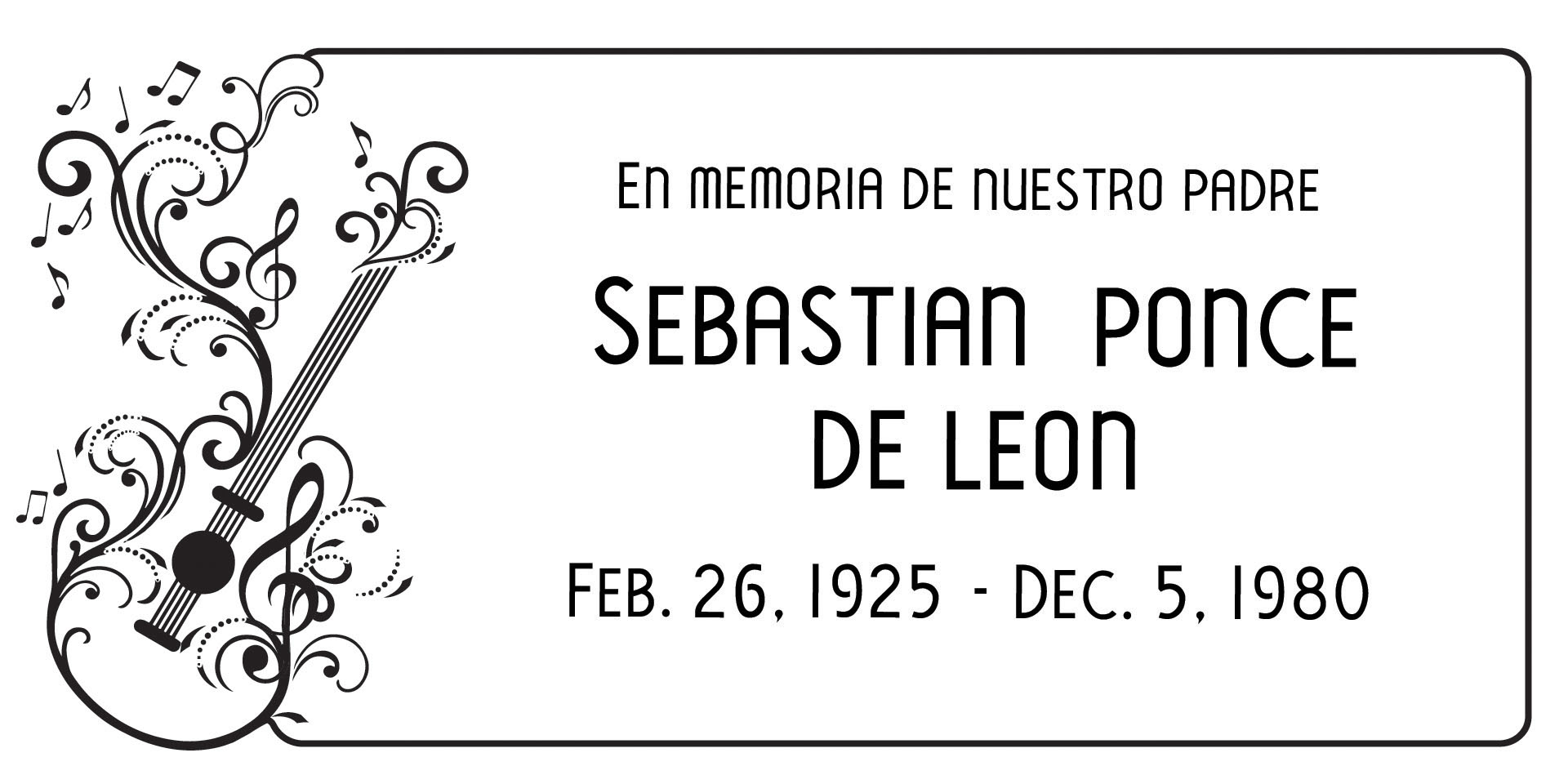 Headstone Musical Design